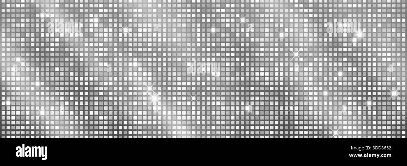 Disco ball background with glitter mosaic pattern and mirror tile ...