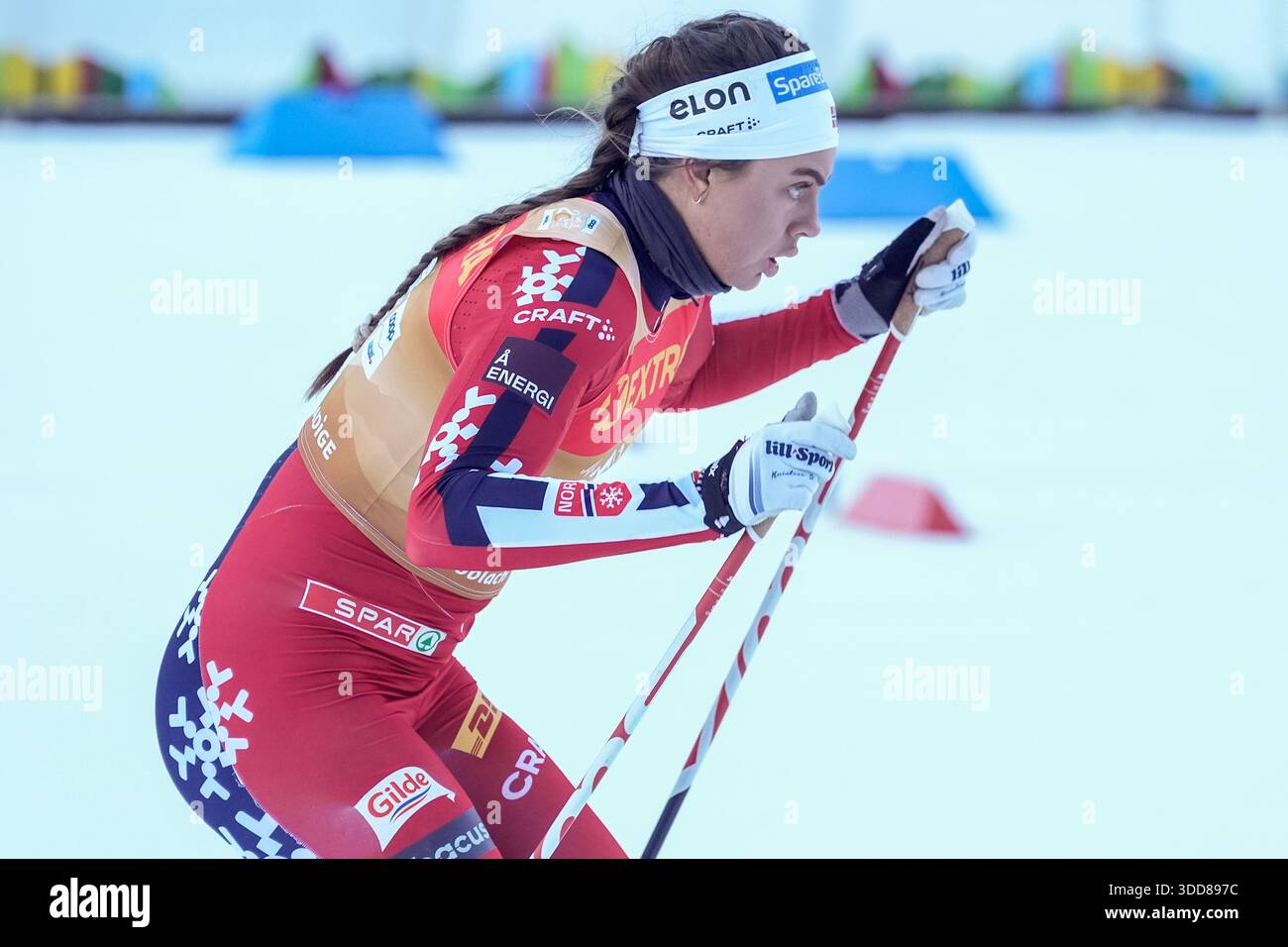 Toblach, Italy 20251229. Kristine Stavås Skistad under 10 km classic ...