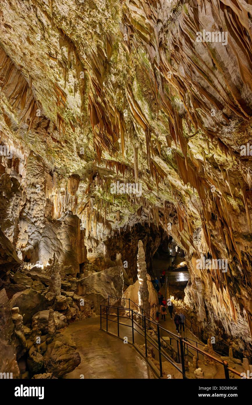 Dripstone column, Stalactites and stalagmites in Postojna Caves ...
