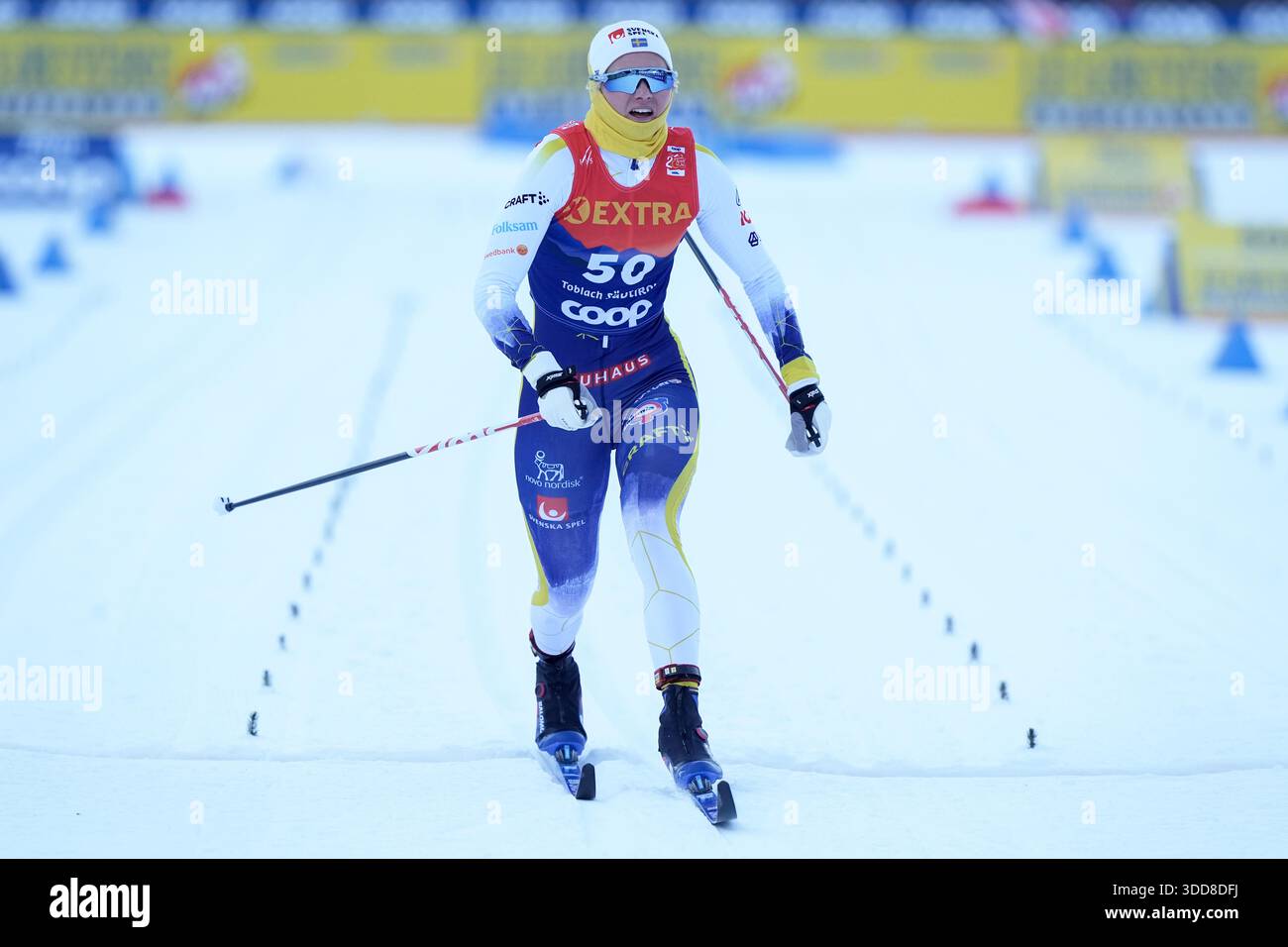 Toblach, Italy 20251229. Sweden's Maja Dahlqvist under 10 km classic ...