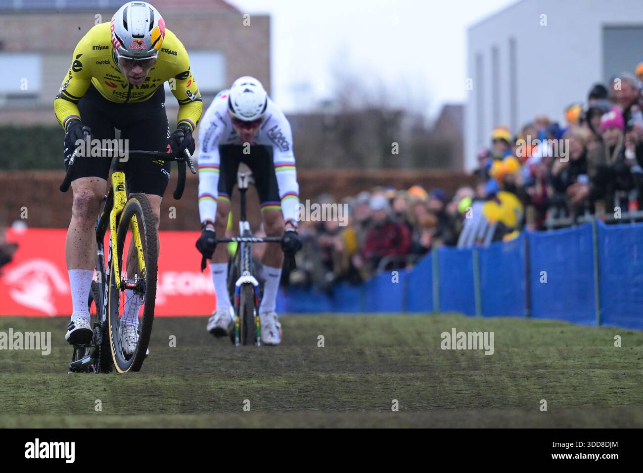 Belgian Wout van Aert pictured in action during the men's elite race of ...