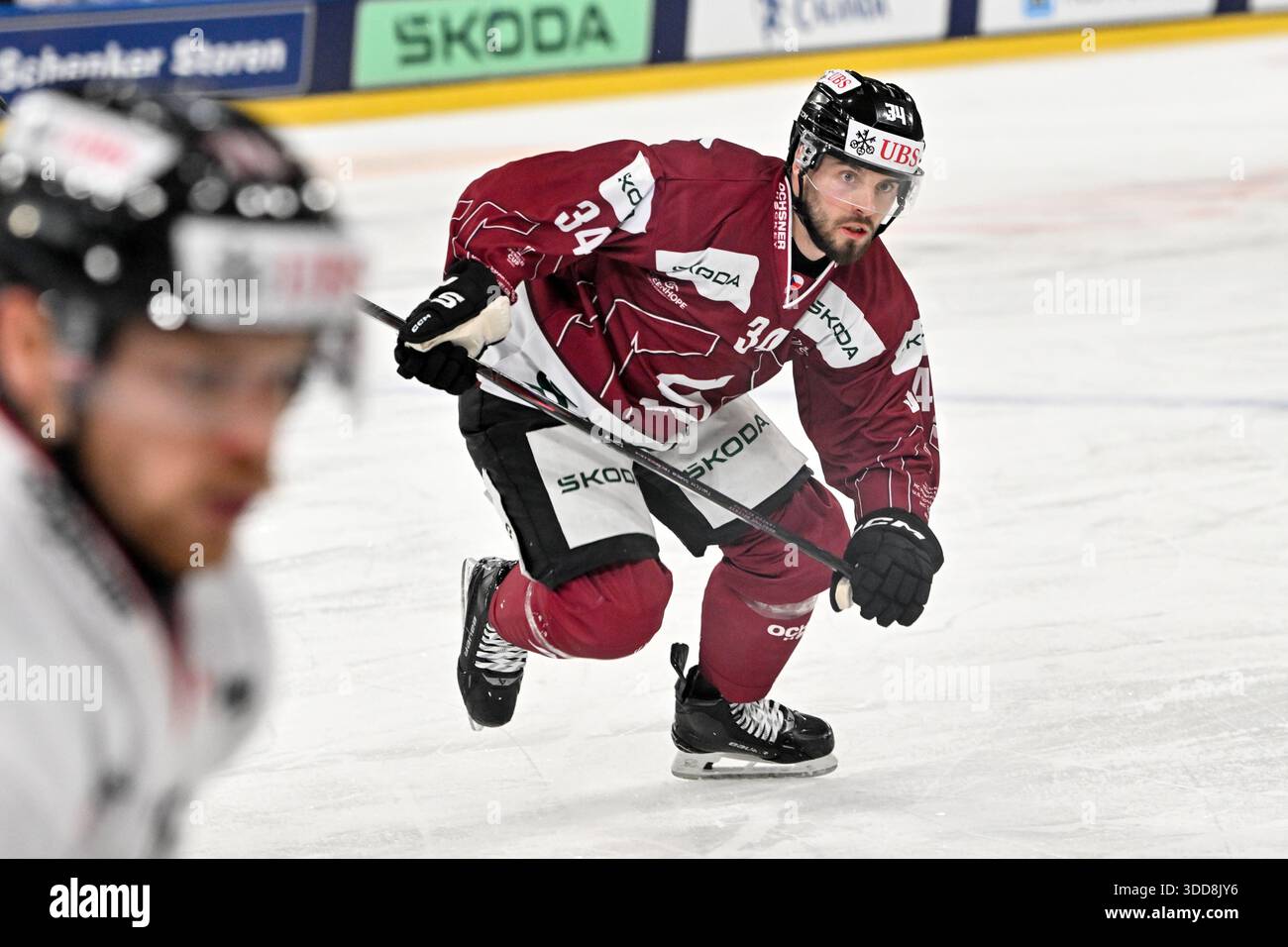DAVOS, SWITZERLAND - DECEMBER 29: Michael Spacek of Sparta Praha in ...