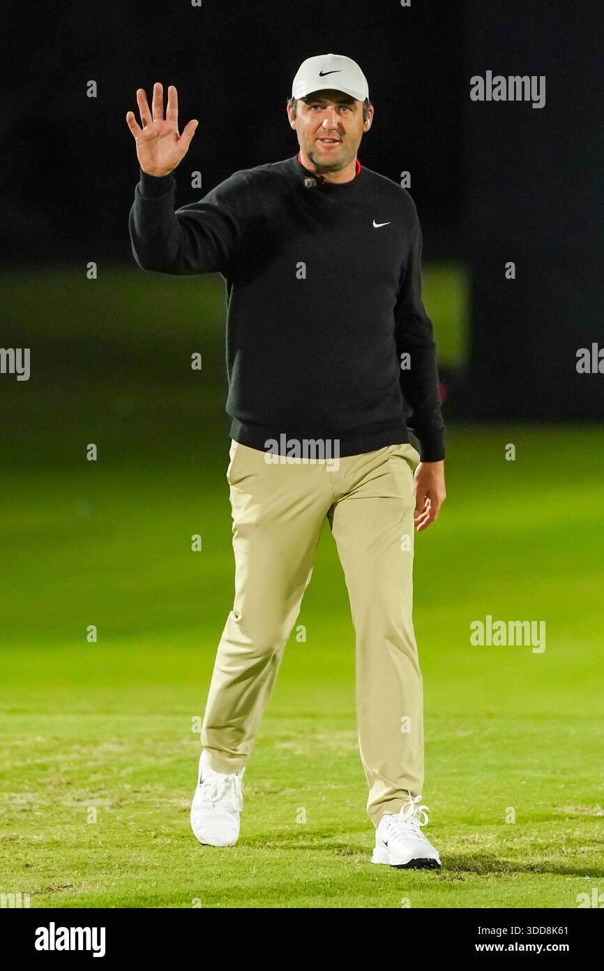 December 17, 2025, Jupiter, Florida, USA: Scottie Scheffler arrives at ...