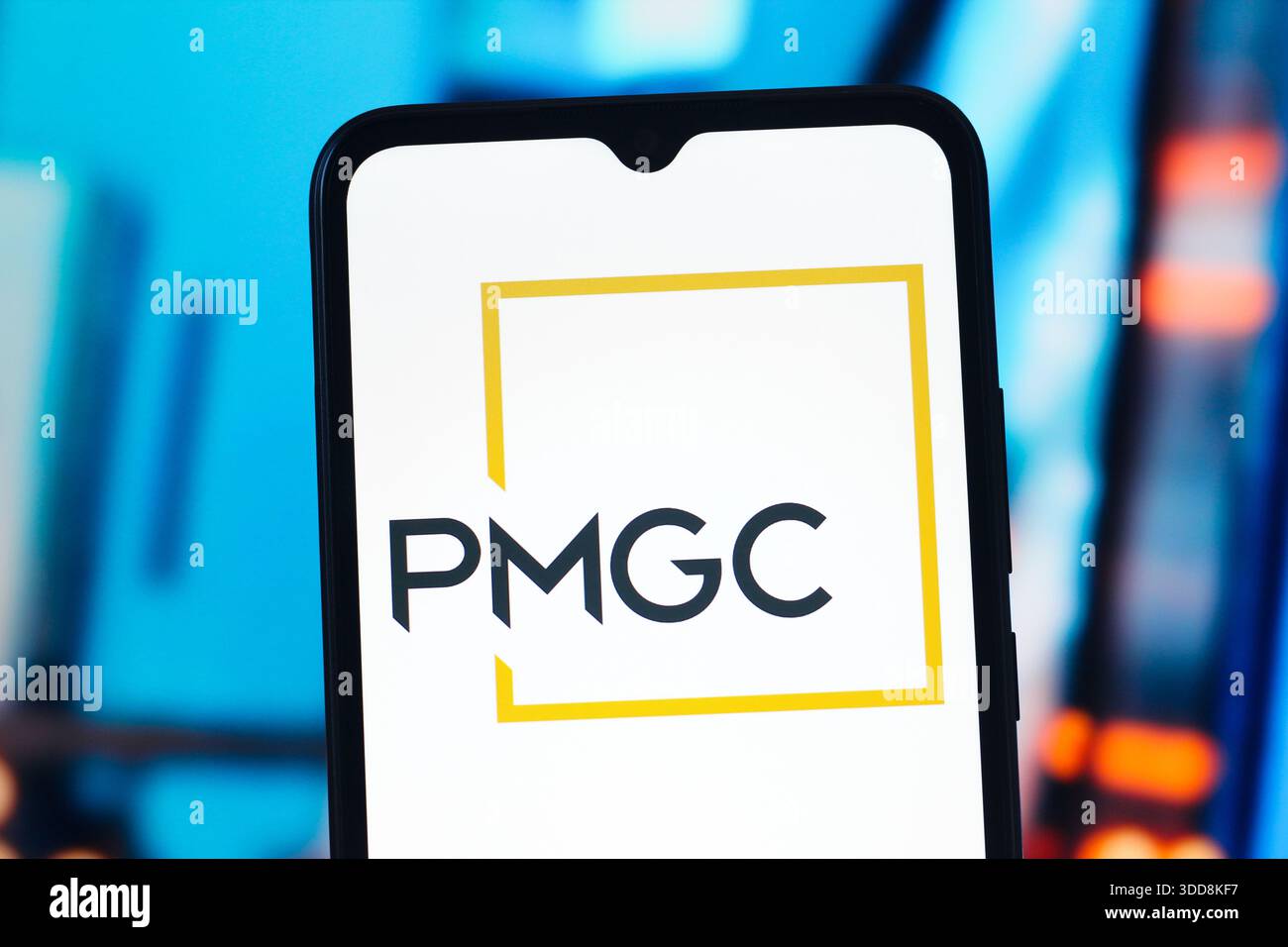 In this photo illustration, the PMGC Holdings logo is seen displayed on ...
