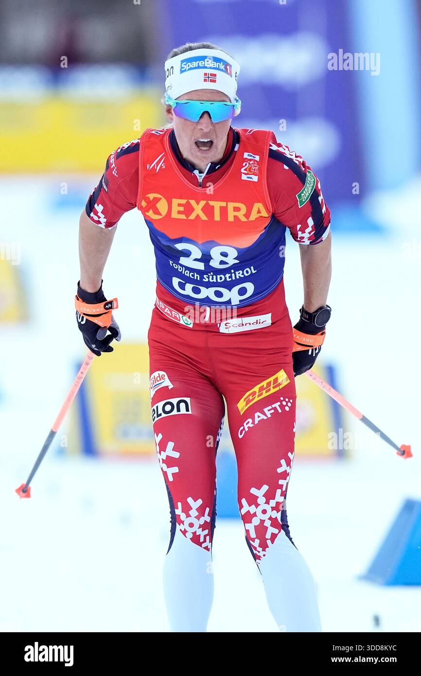 Toblach, Italy 20251229. Astrid Øyre Slind under 10 km classic for ...