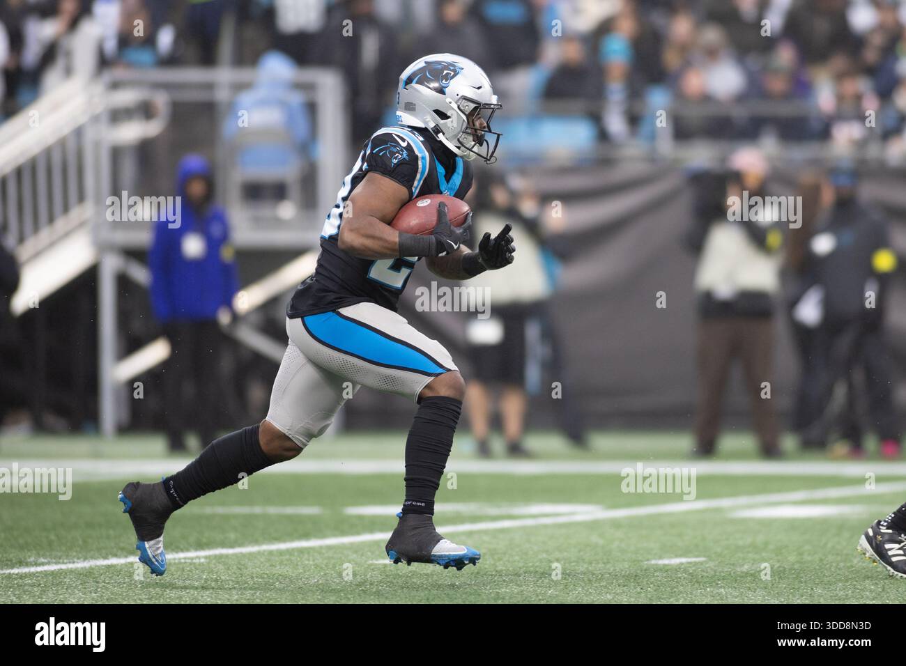 Carolina Panthers running back Trevor Etienne (23) returns a kickoff at ...