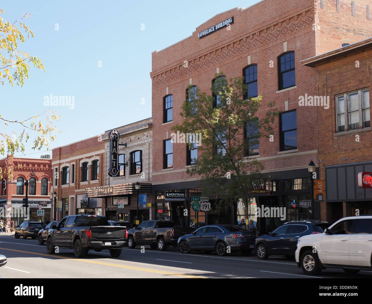 Bozeman, Montana, USA - September 26, 2025: A busy street scene on Main ...