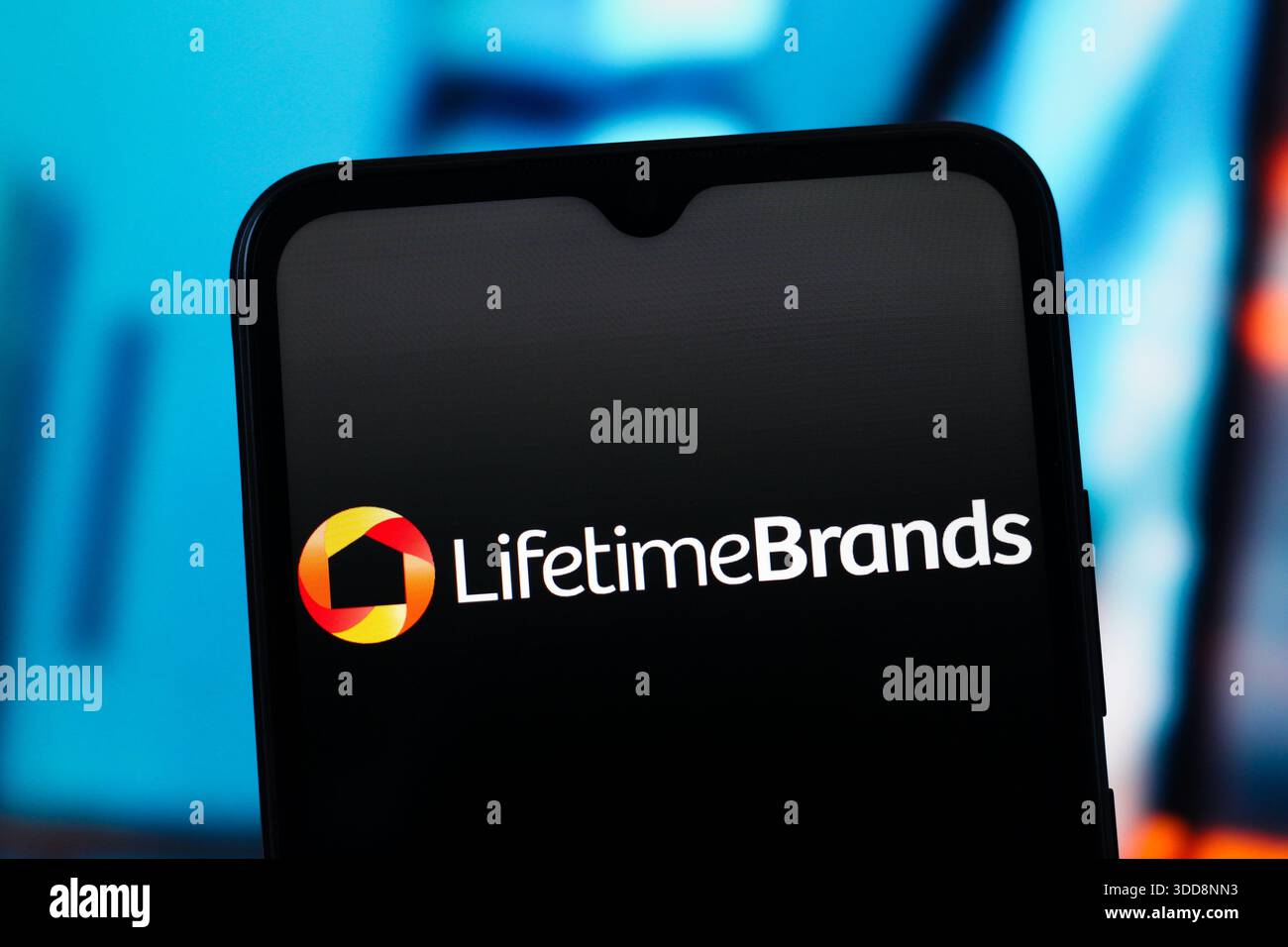In this photo illustration, the Lifetime Brands logo is seen displayed ...