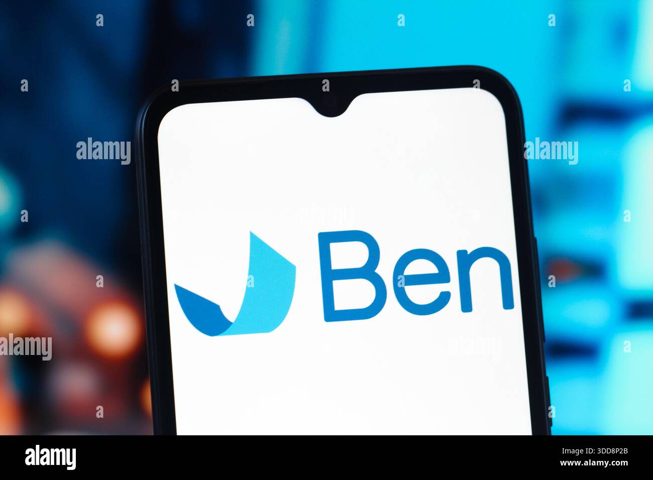 In this photo illustration, the Beneficient (Ben) logo is seen ...