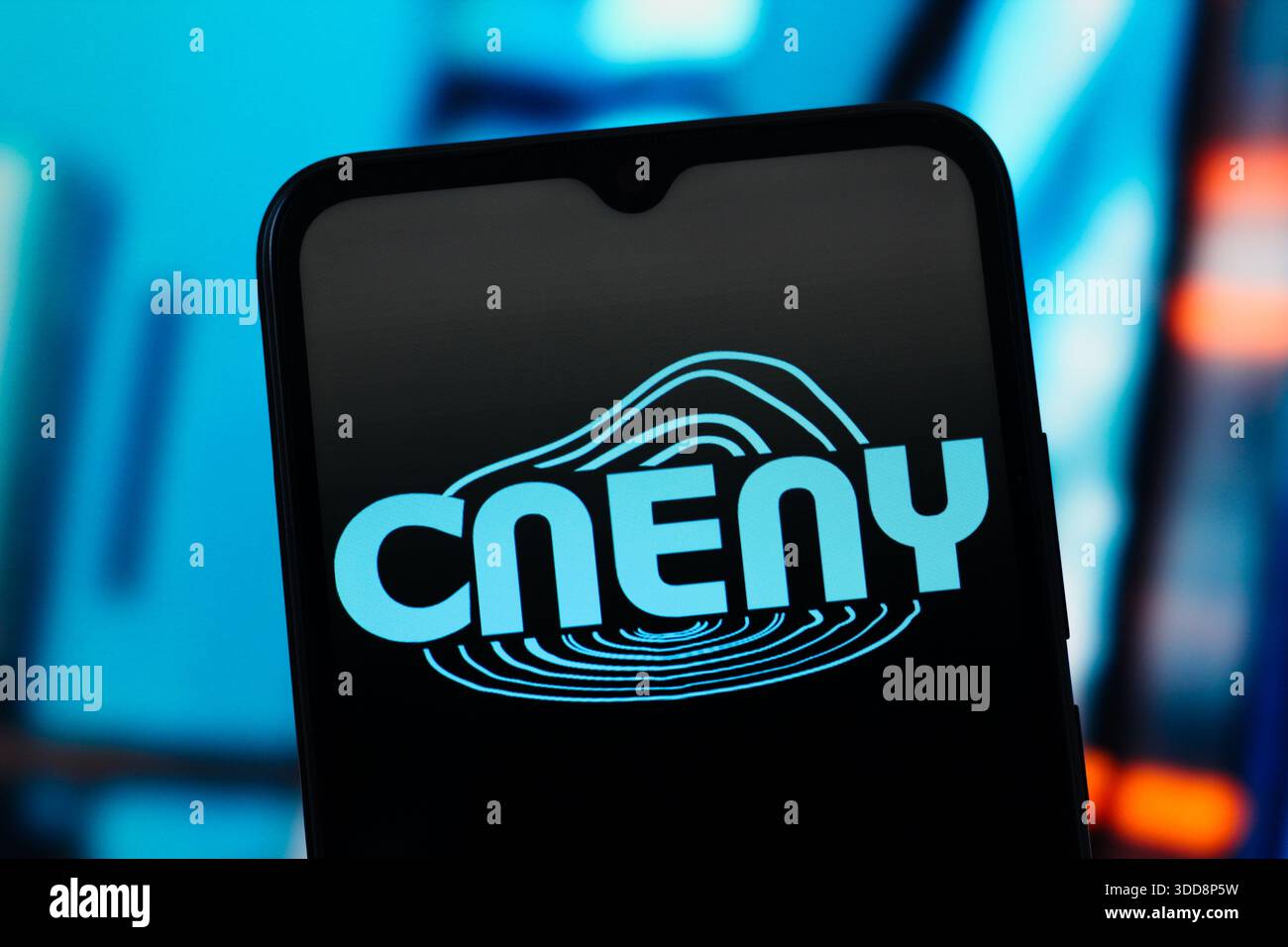 In this photo illustration, the CN Energy Group (CNENY) logo is seen ...