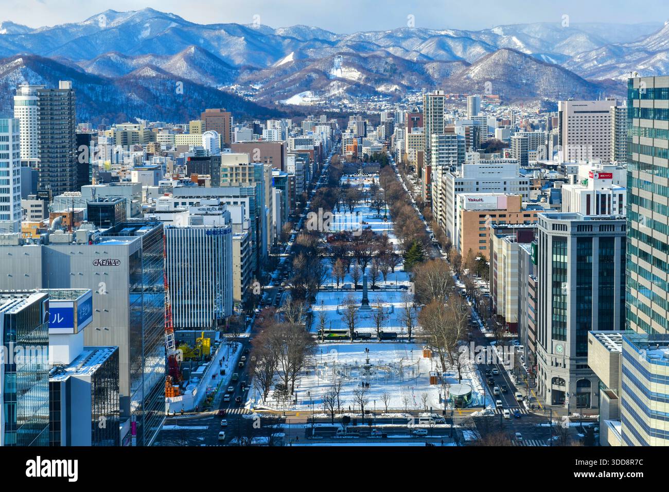 Japan - December 18, 2025 : Beautiful view of Odori Park and the ...