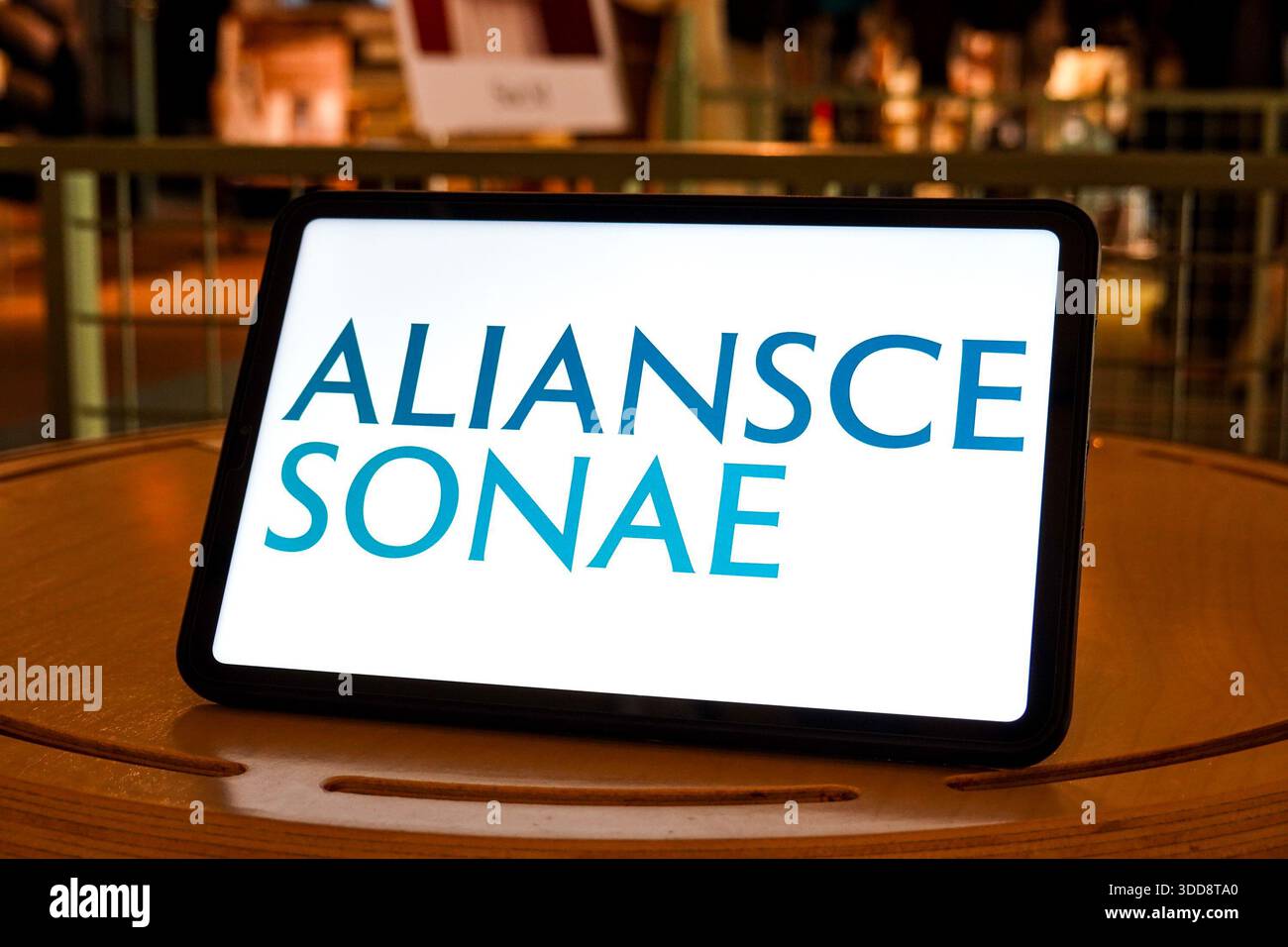 In this photo illustration, the logo of Aliansce Sonae is seen ...