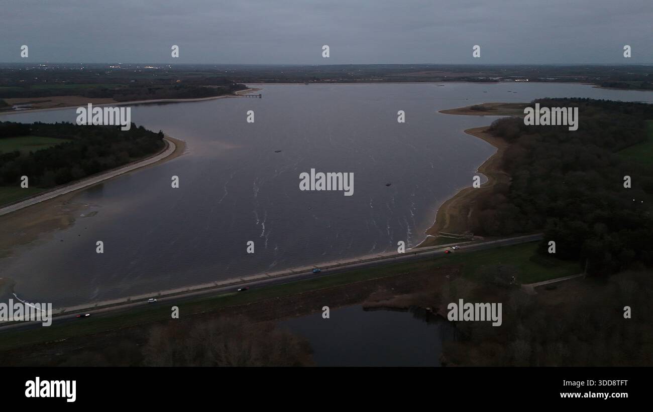 Hanningfield Reservoir in Essex, where a small aircraft entered the ...