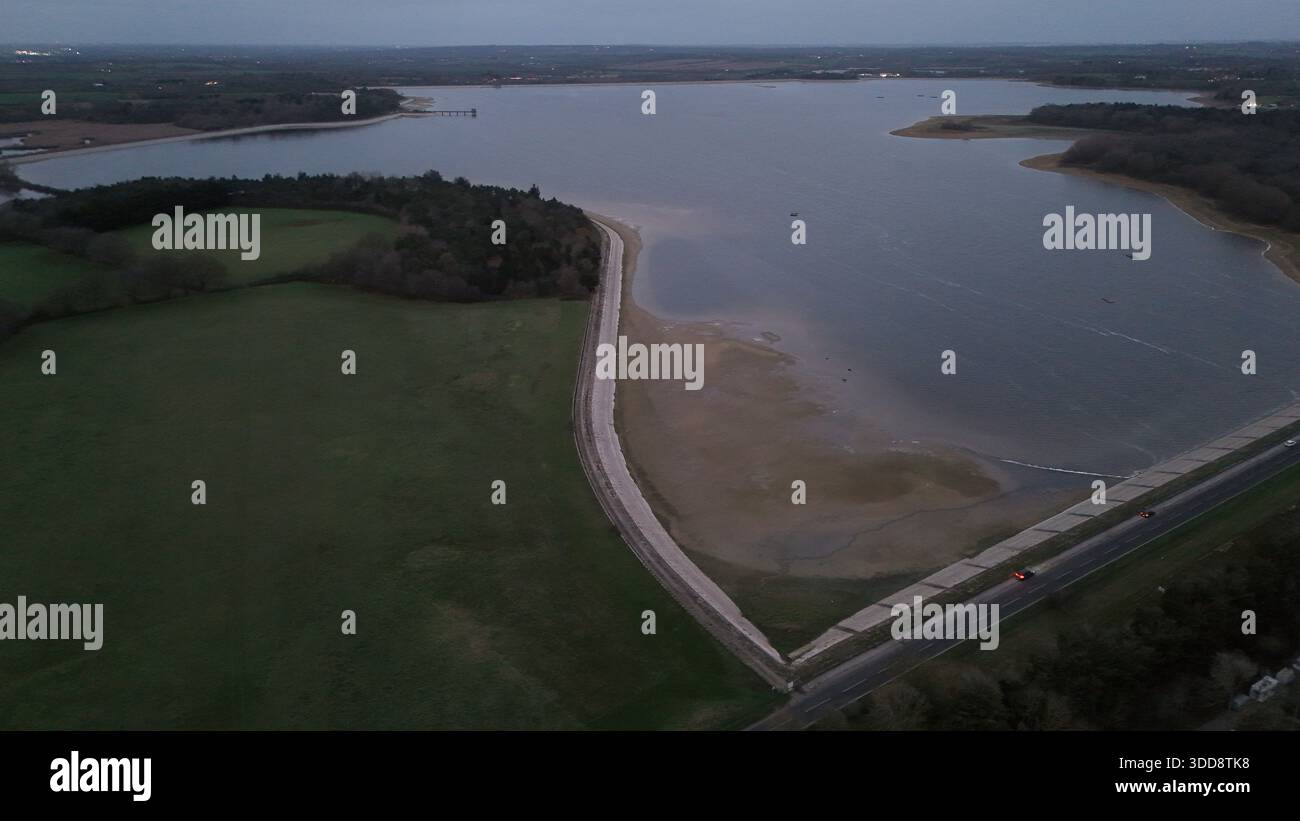 Hanningfield Reservoir in Essex, where a small aircraft entered the ...