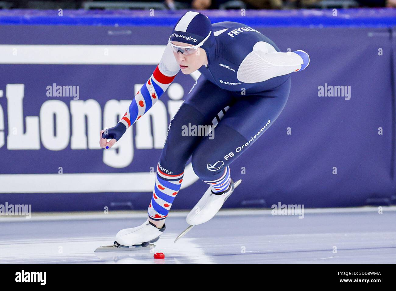 Pien Smit of Development Team Fryslân competing on the Women's 1500m on ...