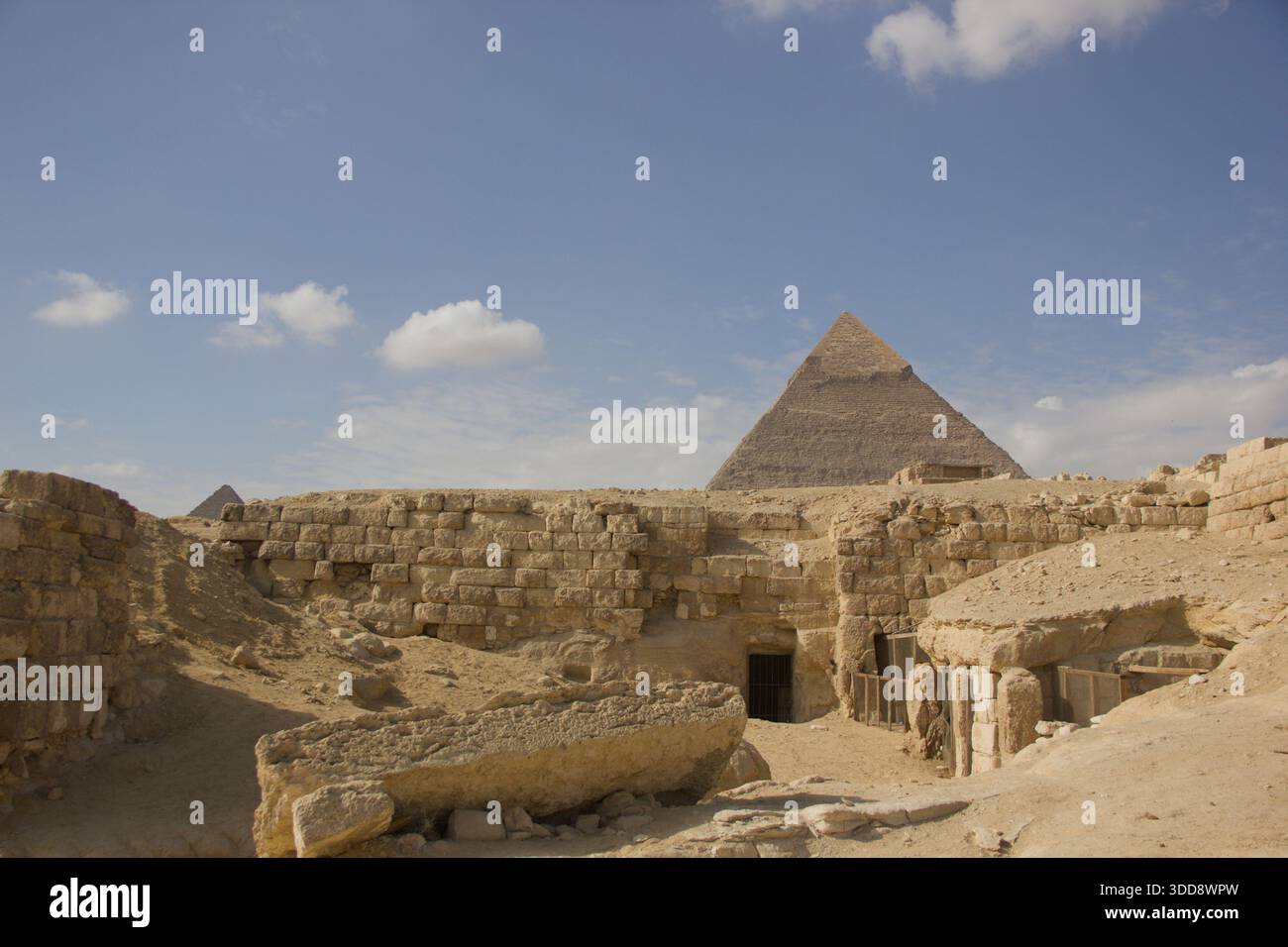 Southern necropolis of Giza with ancient tombs and mastabas near the ...