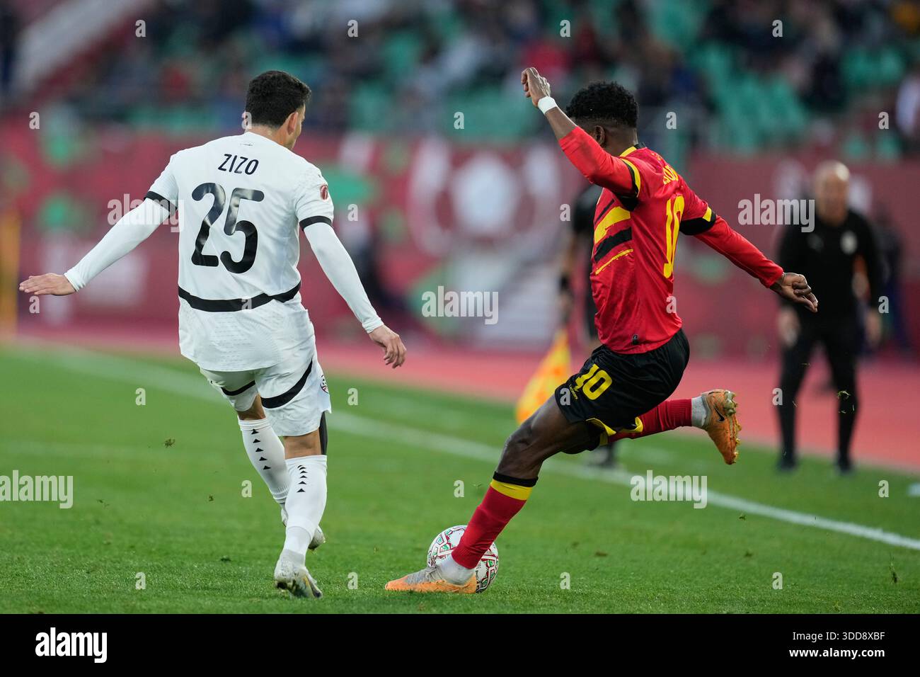 Angola's Gelson Dala, right, kicks the ball during the Africa Cup of ...