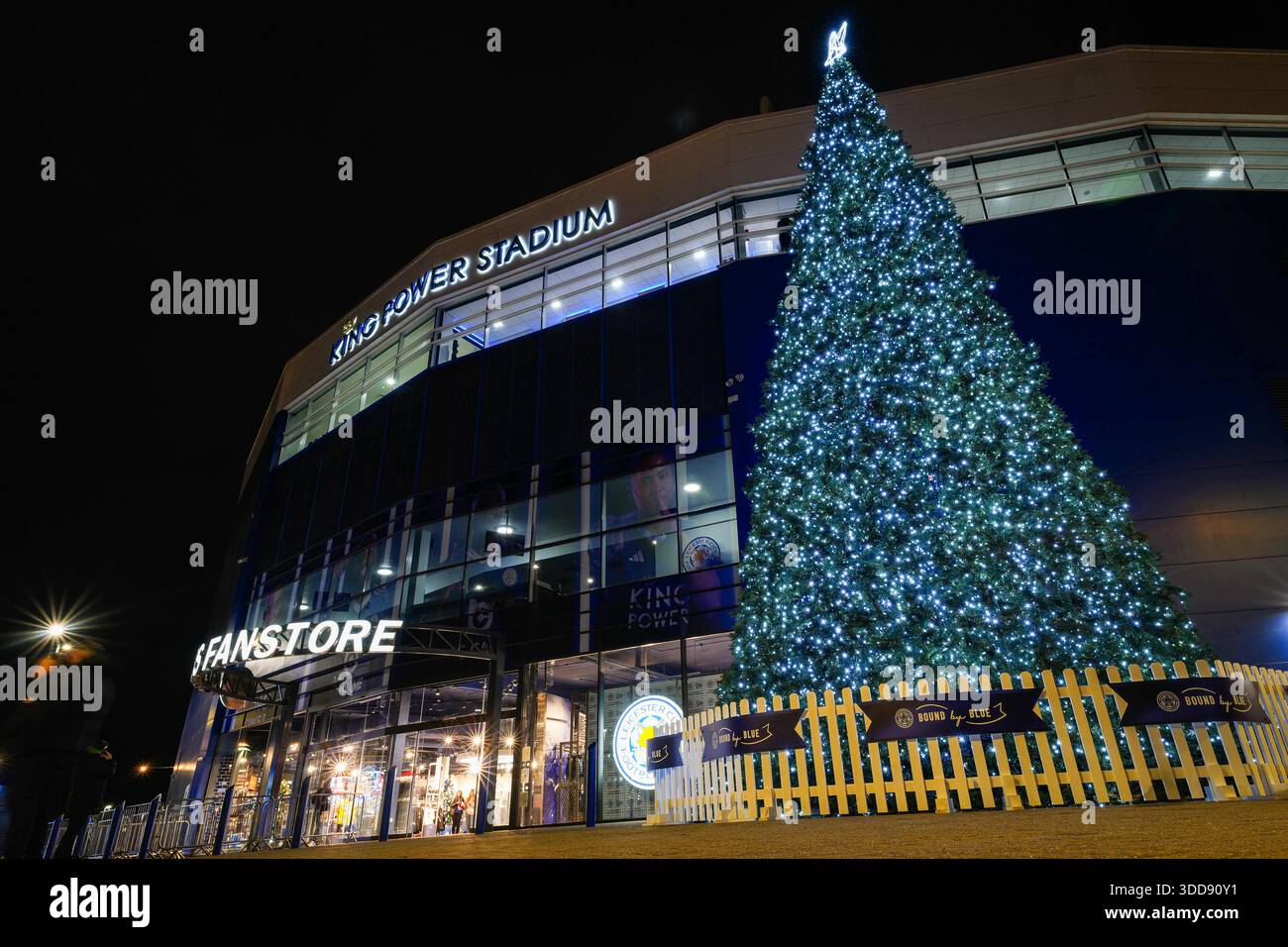 A Christmas tree outside the stadium during the Sky Bet Championship ...
