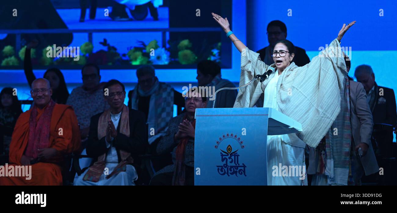 KOLKATA, INDIA - DECEMBER 29: Chief minister Mamata Banerjee speaks ...