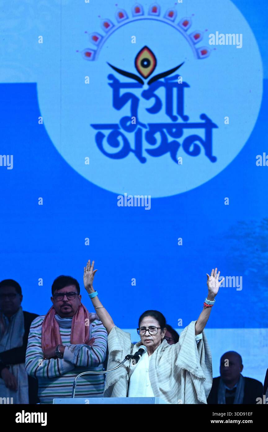 KOLKATA, INDIA - DECEMBER 29: Chief minister Mamata Banerjee speaks ...