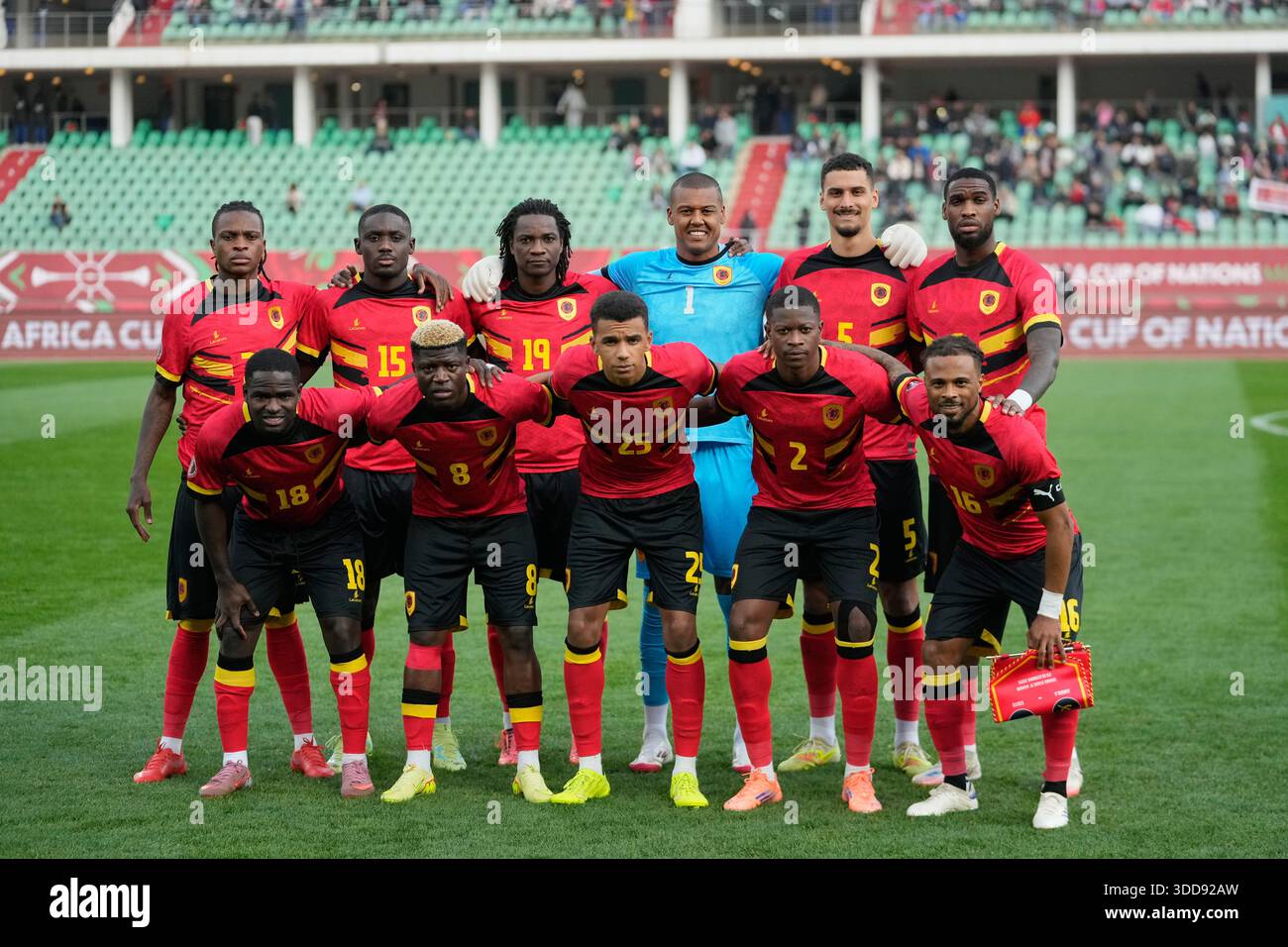 Angola's players pose before the Africa Cup of Nations group B soccer ...