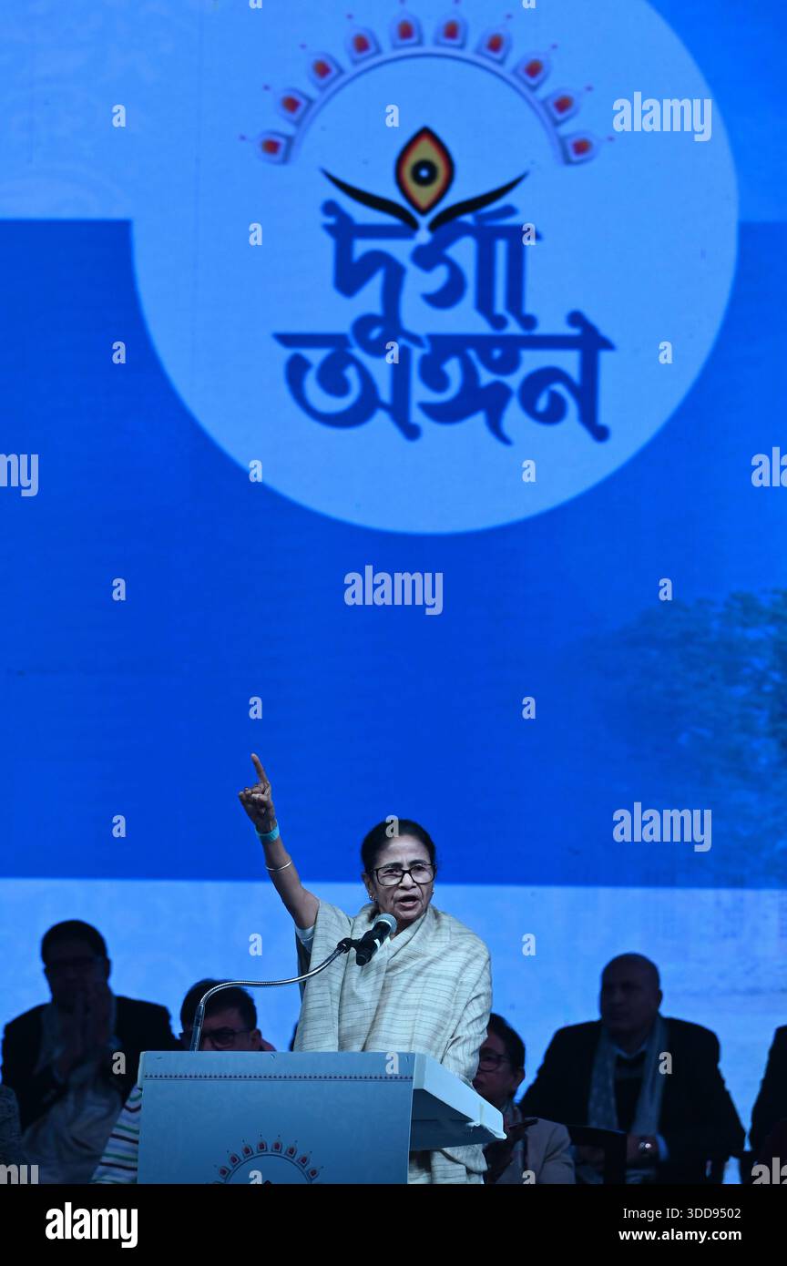 KOLKATA, INDIA - DECEMBER 29: Chief minister Mamata Banerjee speaks ...