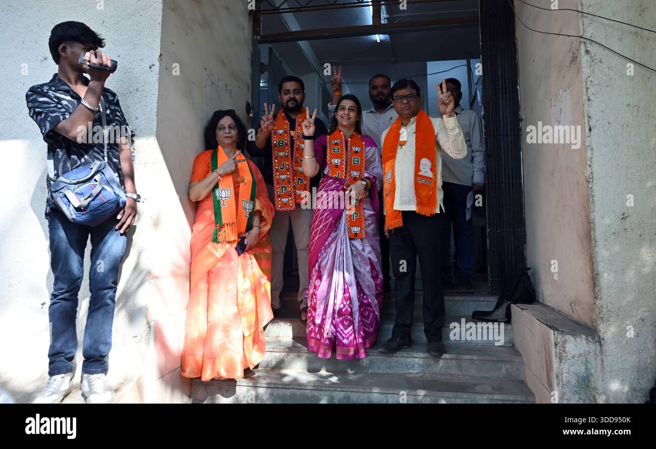 MUMBAI, INDIA - DECEMBER 29: BJP candidate Tajsasvee Abhishekh ...
