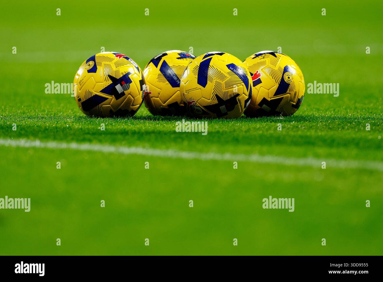 Match balls ahead of the Sky Bet Championship match at the Stok Rae Cas ...