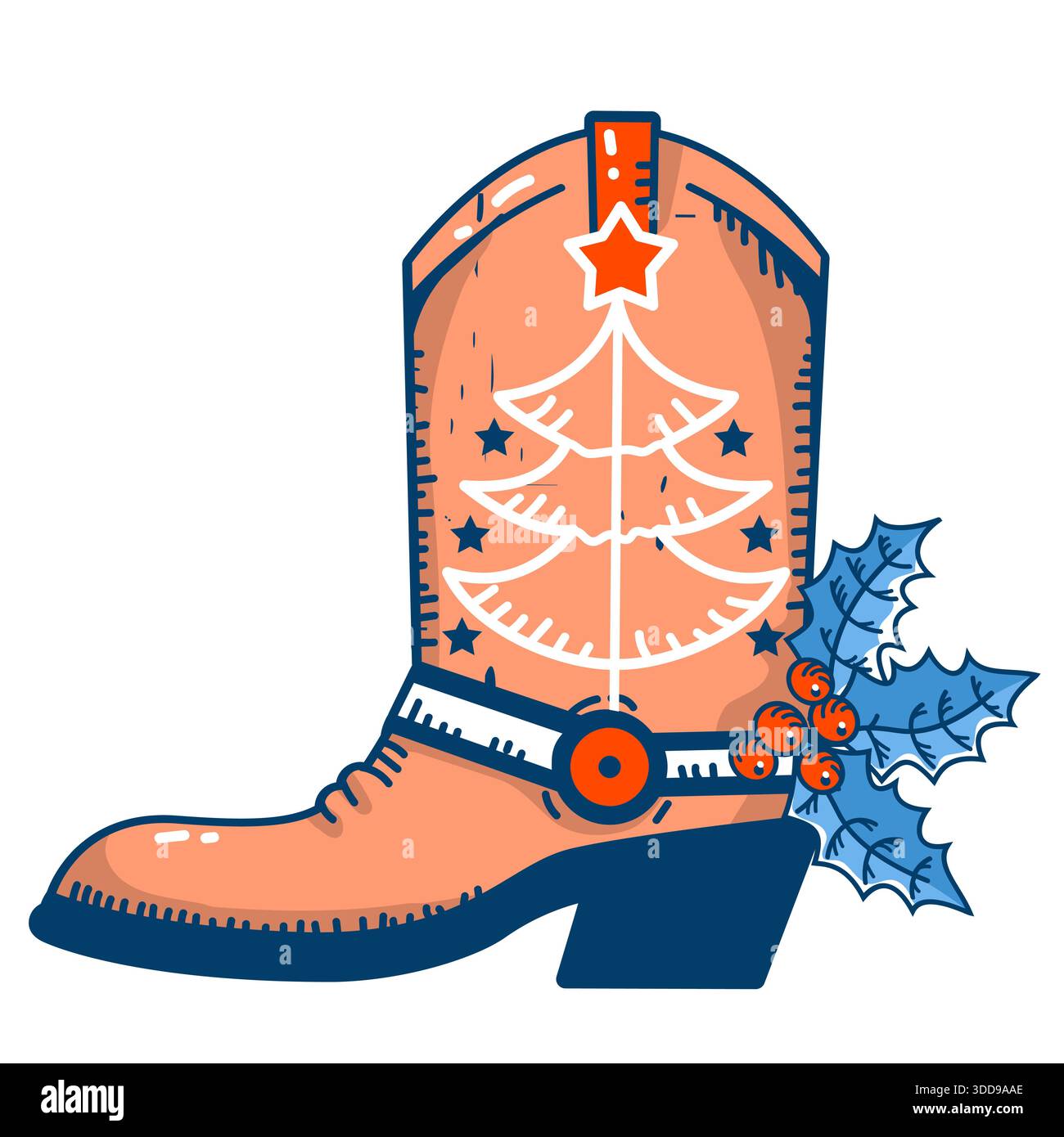 Christmas cowboy vector Stock Vector Images - Alamy