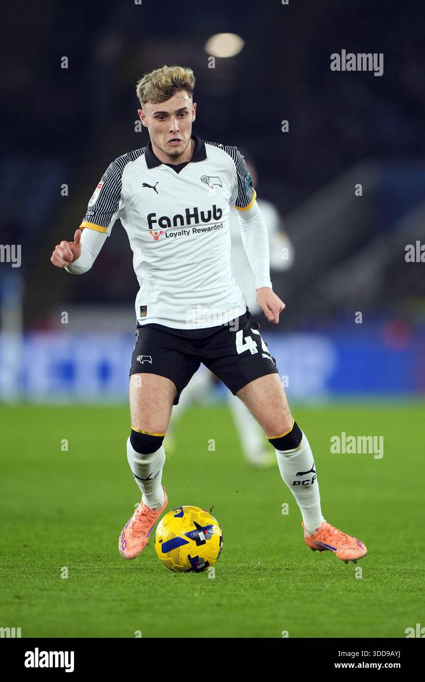Derby County's Liam Thompson during the Sky Bet Championship match at ...