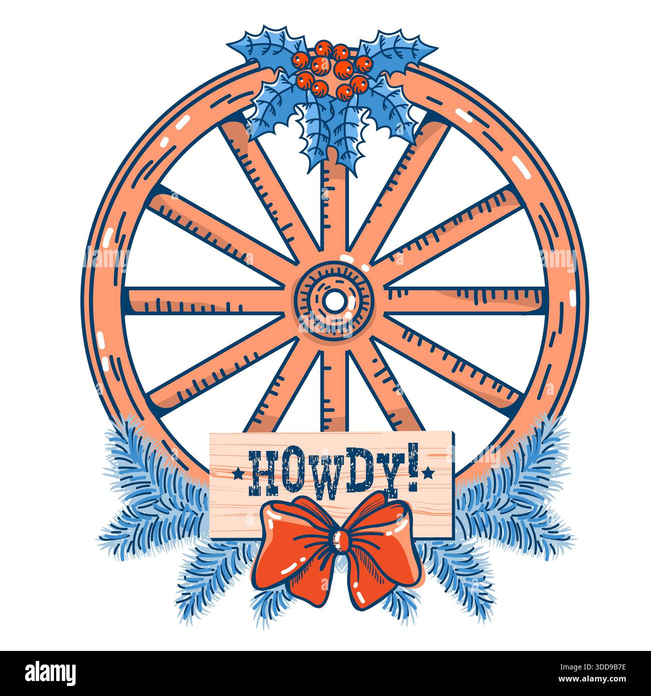 Country holiday decor Stock Vector Images - Alamy