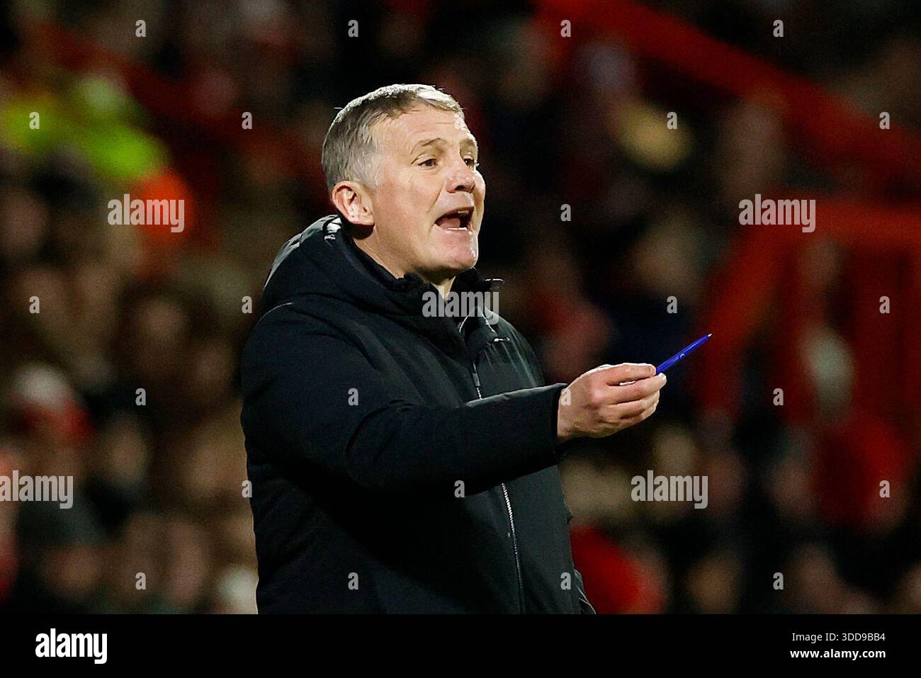 Wrexham manager Phil Parkinson gestures on the touchline during the Sky ...