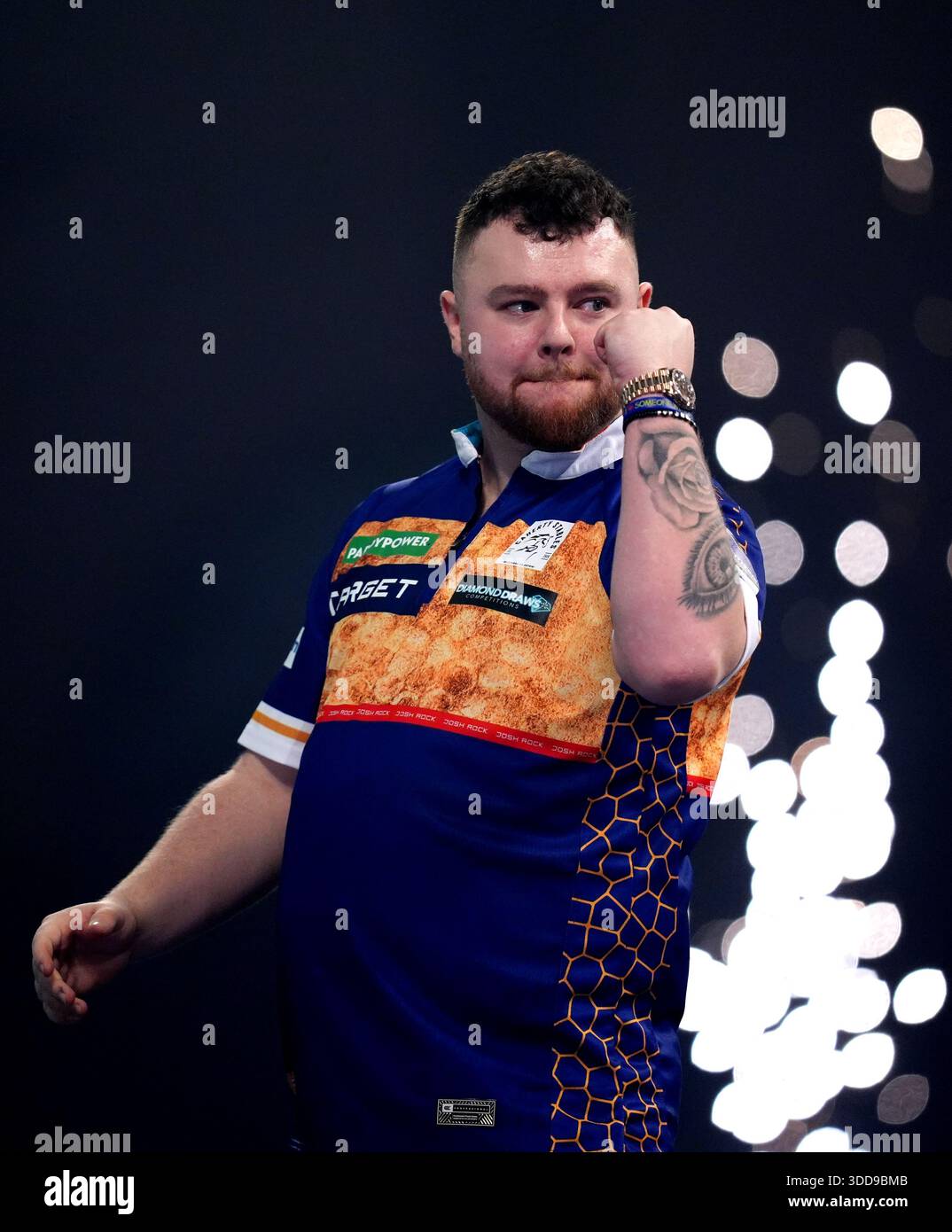 Northern Ireland's Josh Rock celebrates defeating England's Callan Rydz ...