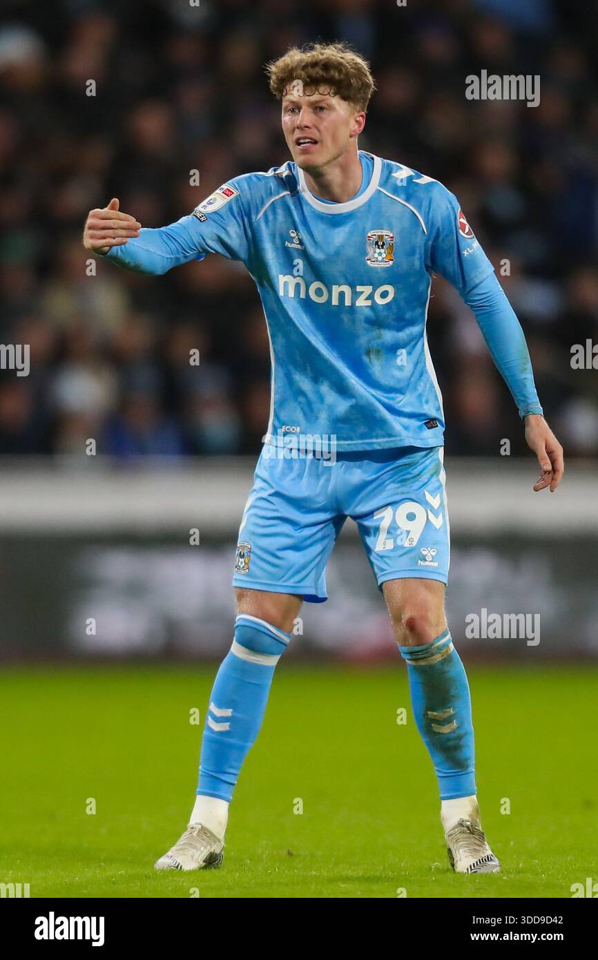 Victor Torp Of Coventry City gestures during the Coventry City v ...