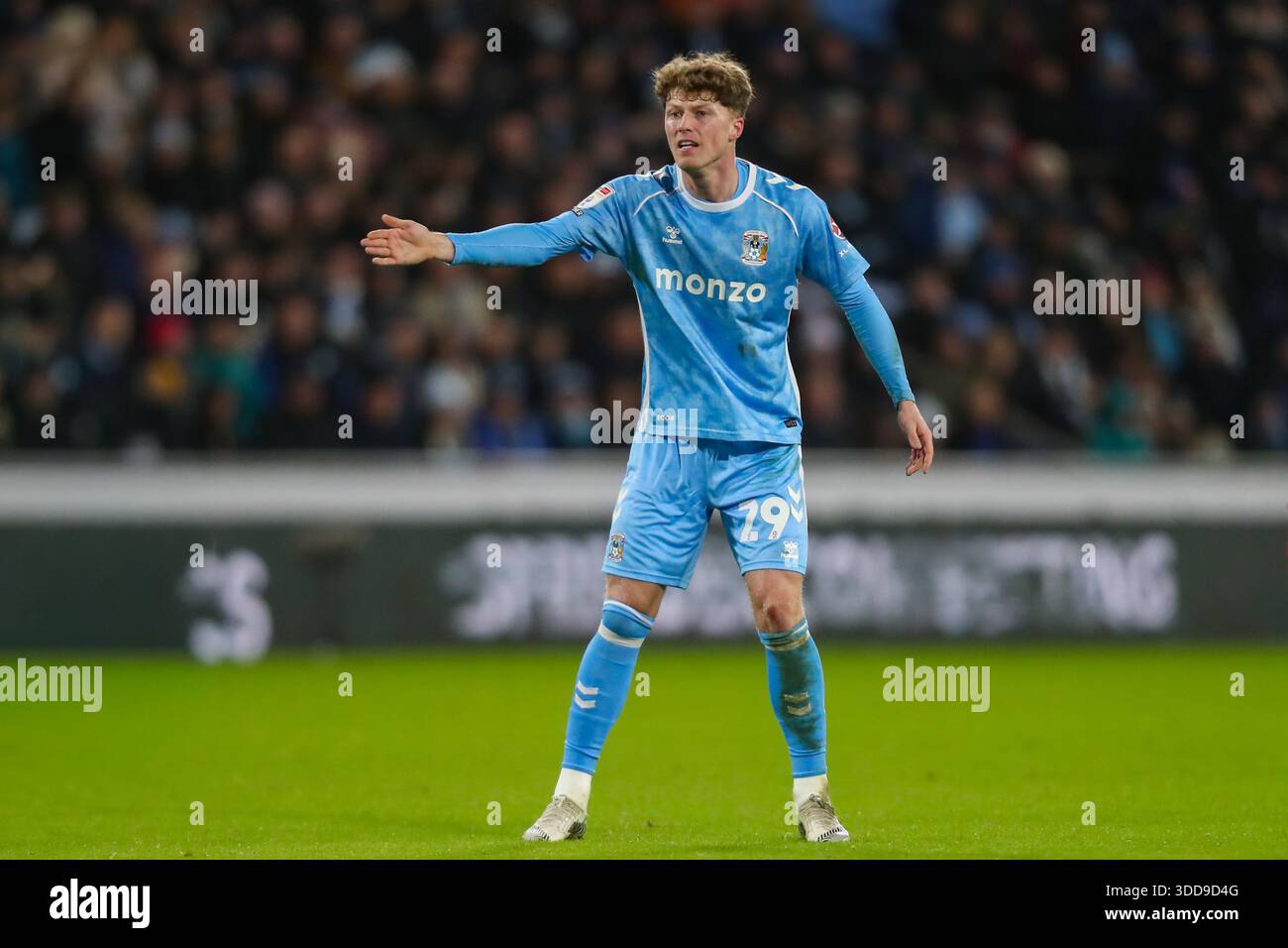 Victor Torp Of Coventry City gestures during the Coventry City v ...