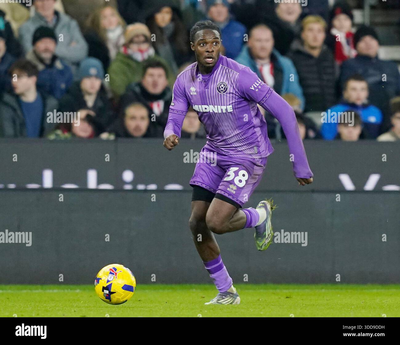 Stoke, England, 29th December 2025. Femi Seriki of Sheffield United in ...