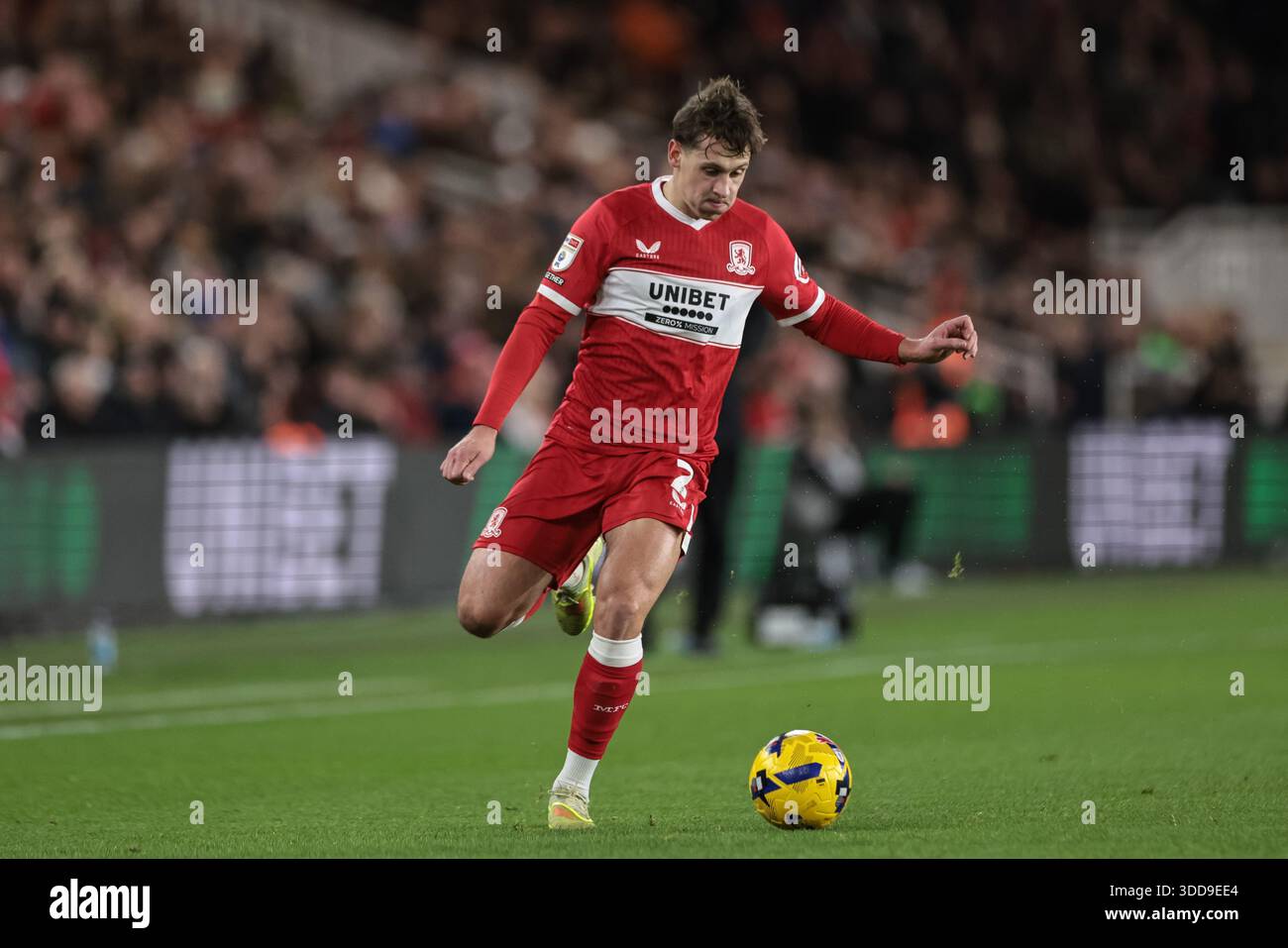 Callum Brittain of Middlesbrough in action during the Sky Bet ...