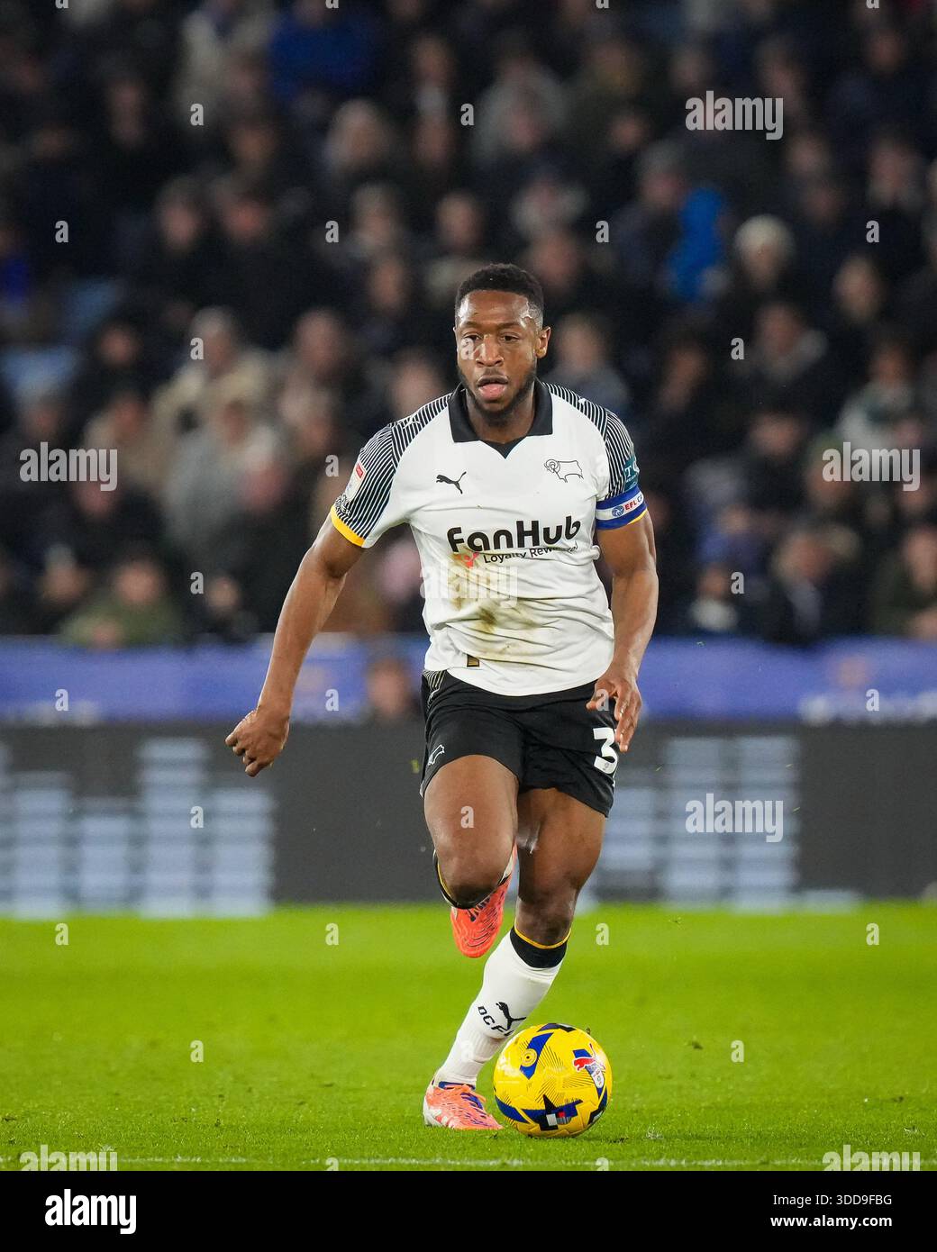 Ebou Adams of Derby County breaks with the ball during the Sky Bet ...