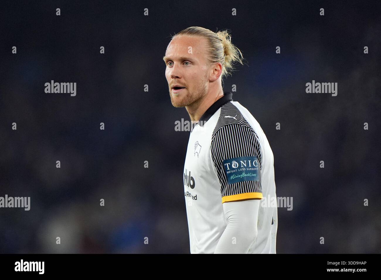 Derby County's Lars-Jorgen Salvesen during the Sky Bet Championship ...