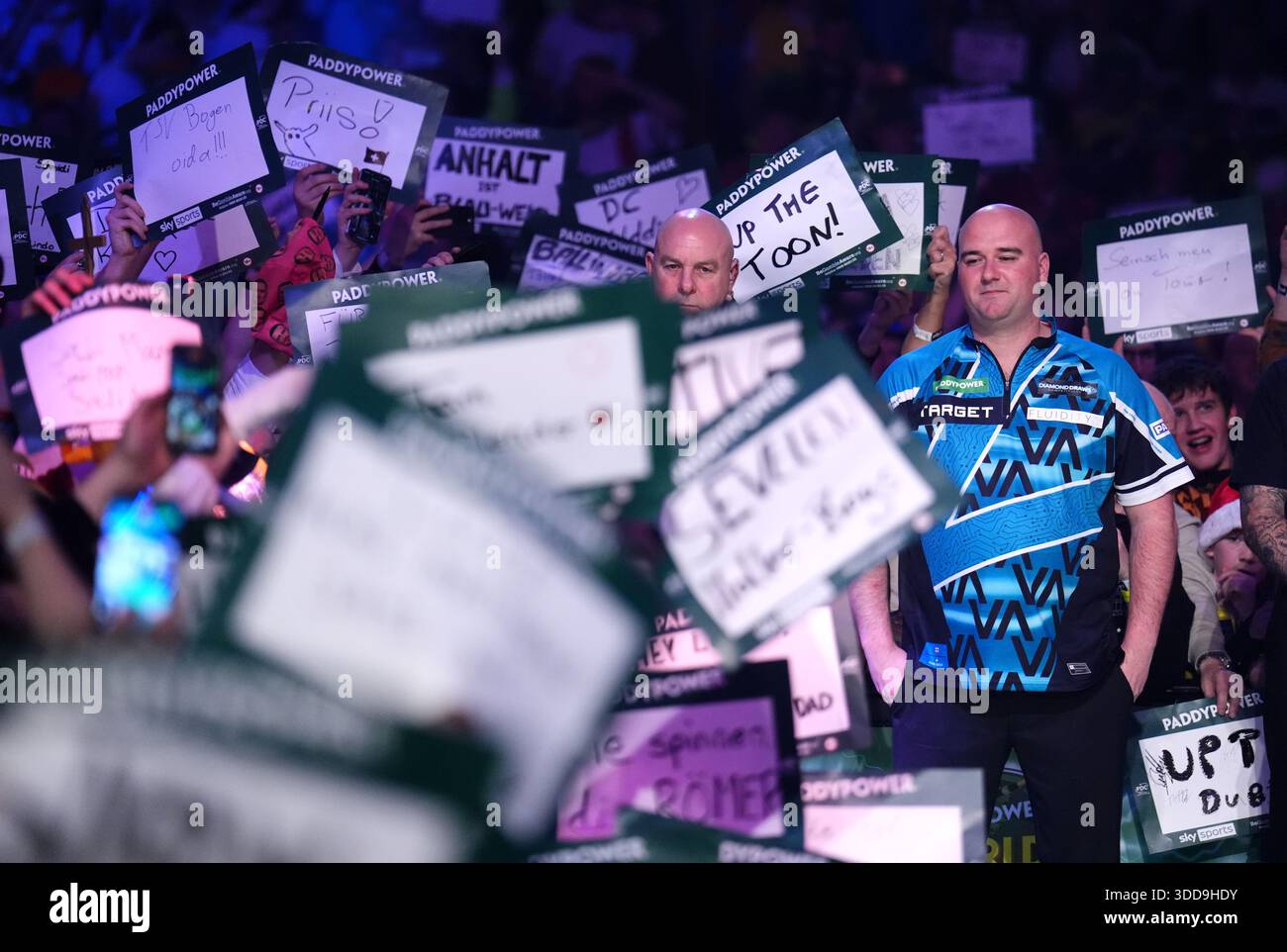 England's Rob Cross ahead of his match against England's Luke Littler ...