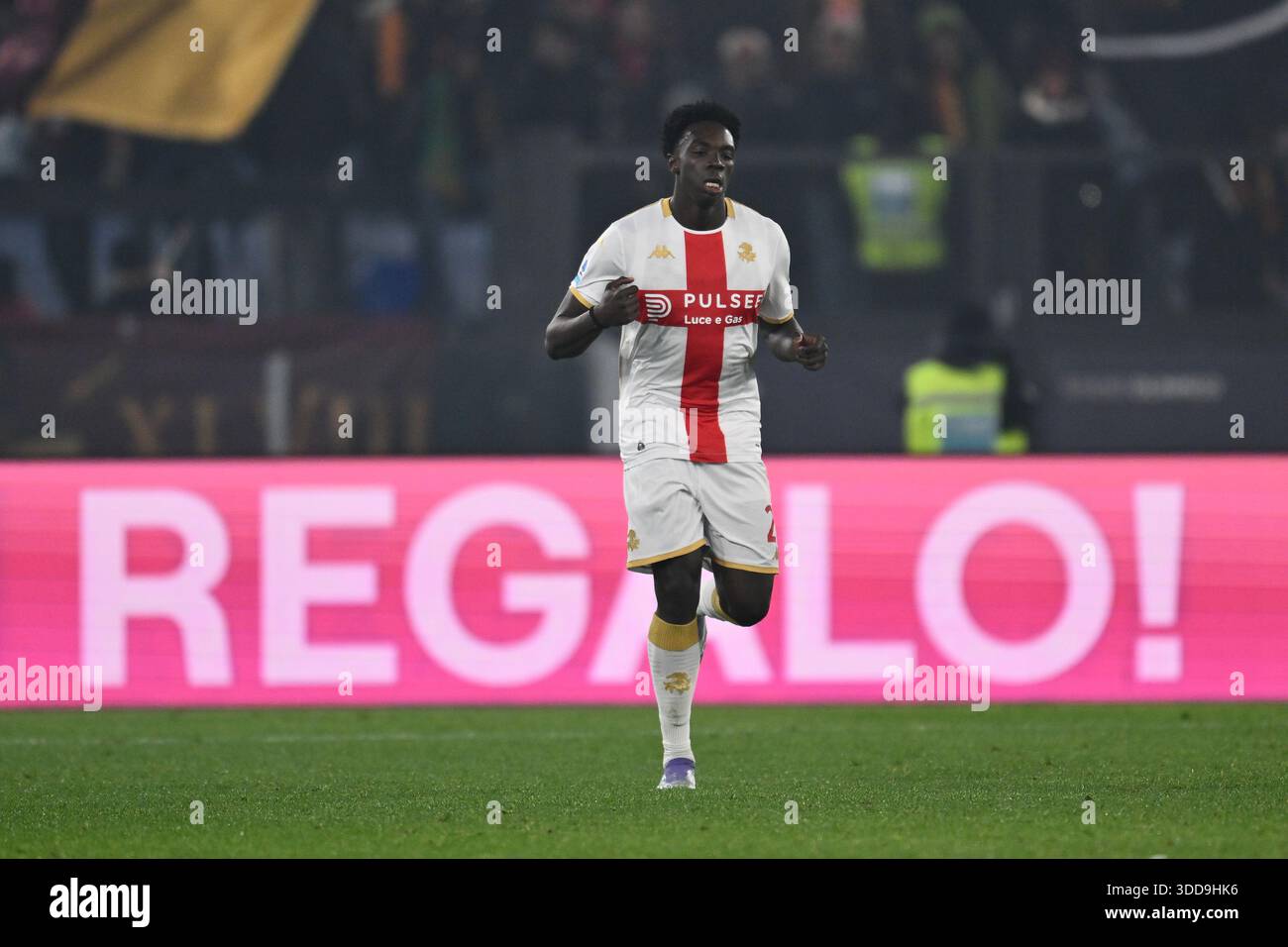 Jeff Ekhator of Genoa C.F.C. celebrates after scoring the goal of 3-1 ...