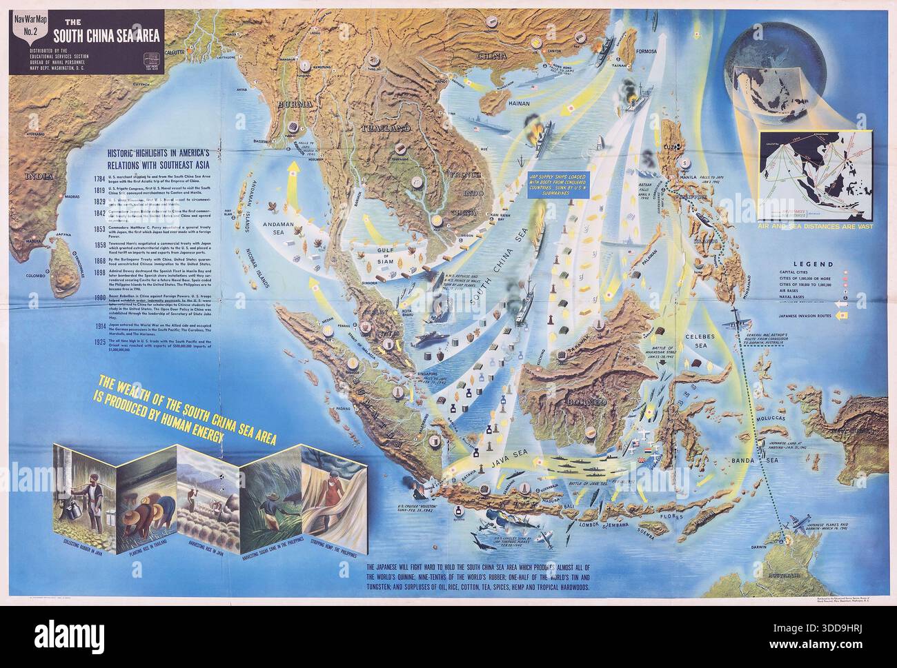 South china sea map hi-res stock photography and images - Alamy