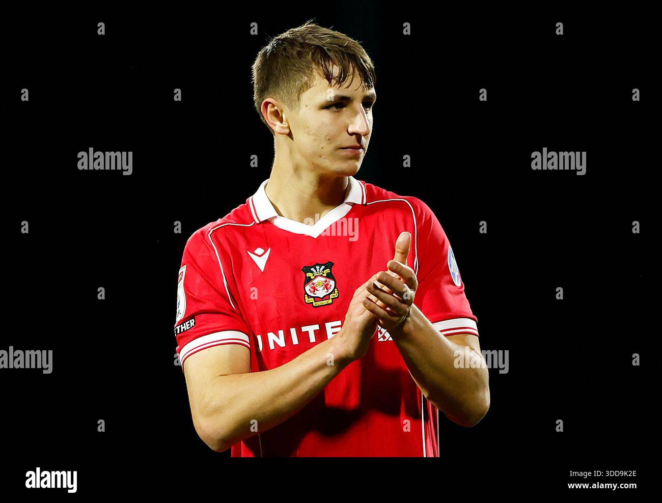 Wrexham's Max Cleworth after the Sky Bet Championship match at the Stok ...