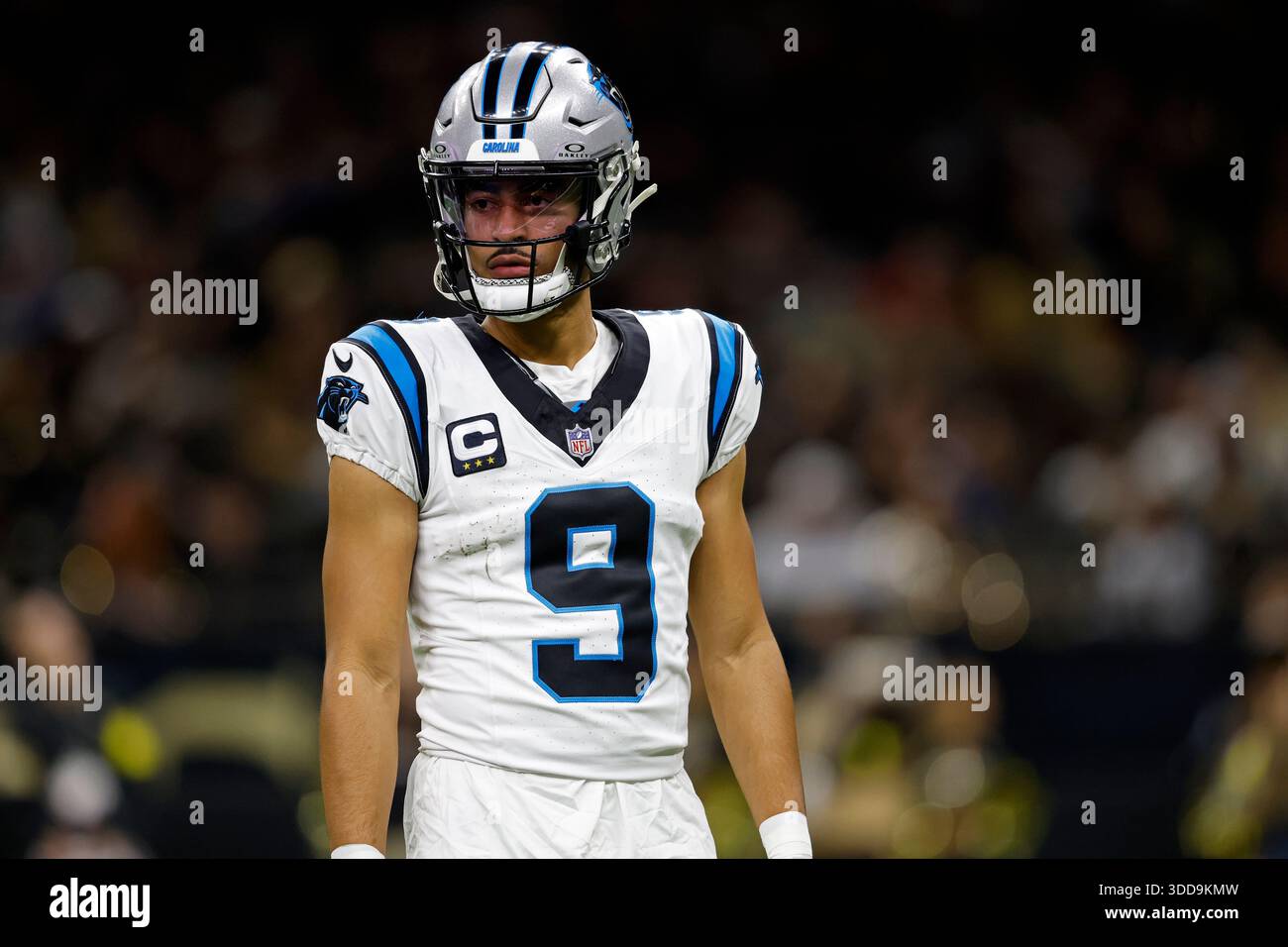 Carolina Panthers quarterback Bryce Young (9) reacts during an NFL ...