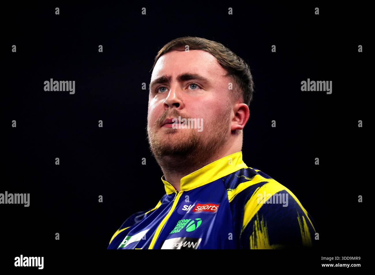 England's Luke Littler during his match against England's Rob Cross on ...