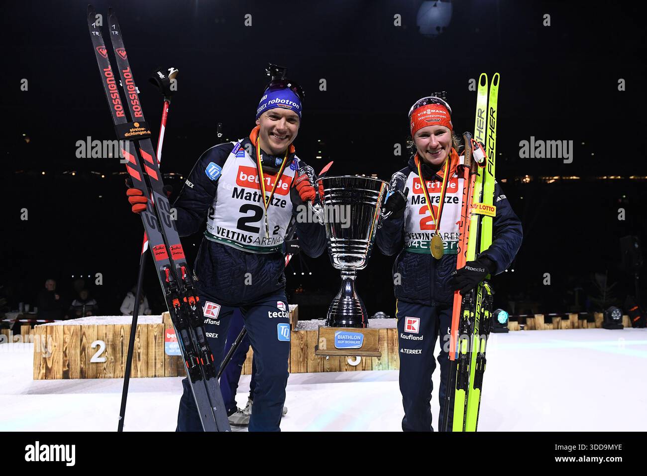 Biathlon auf Schalke am 28.12.2025 in der Veltins-Arena in ...
