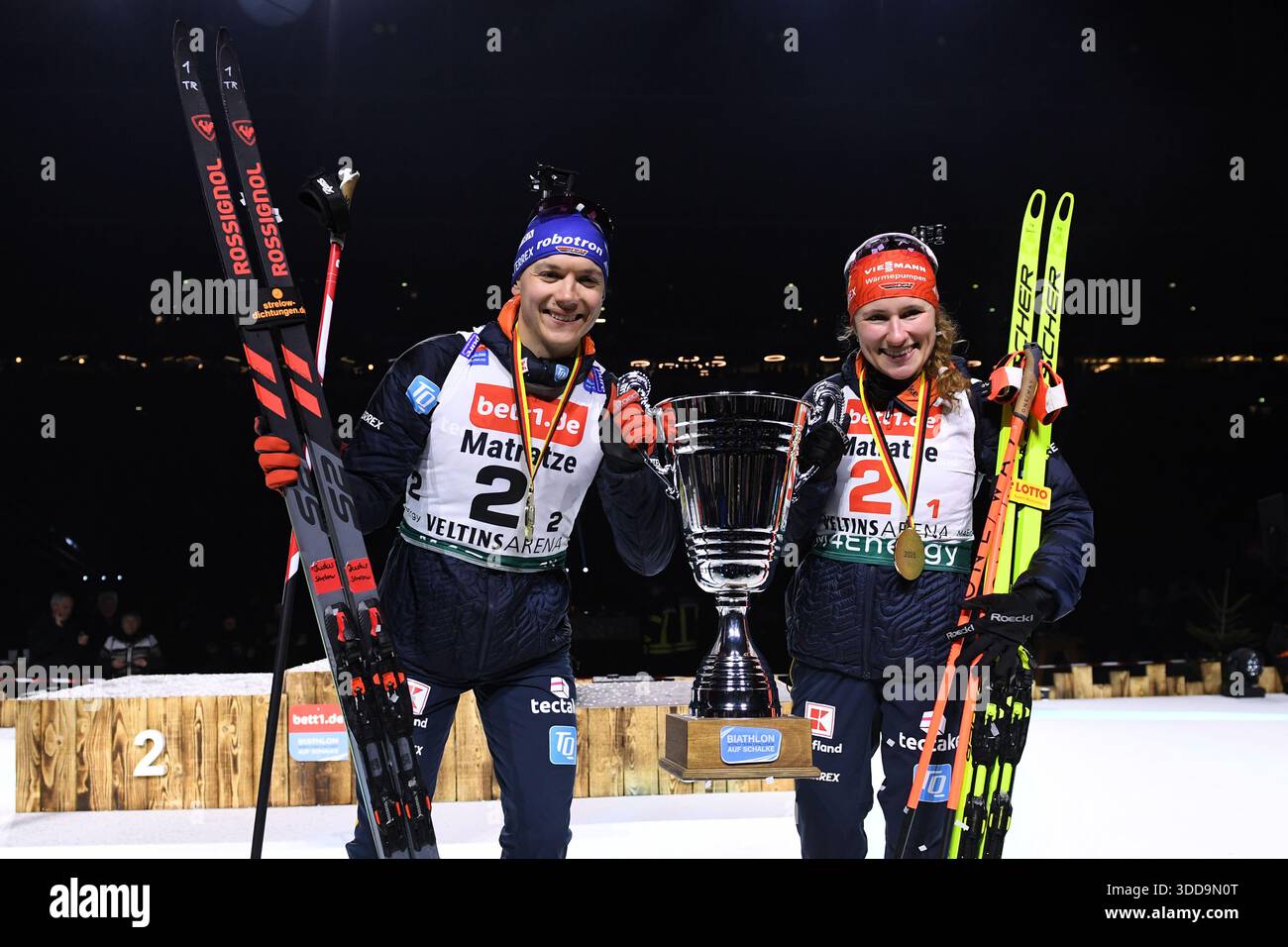 Biathlon auf Schalke am 28.12.2025 in der Veltins-Arena in ...