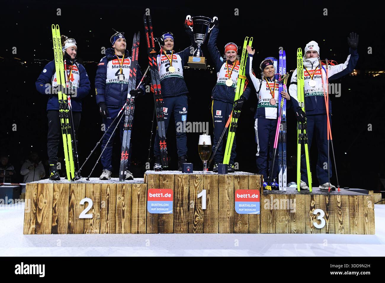 Biathlon auf Schalke am 28.12.2025 in der Veltins-Arena in ...