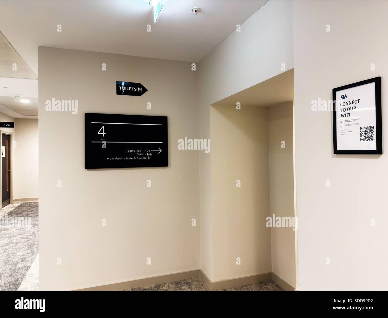 Manchester, UK - December 04, 2025: A clean, modern corridor in ...