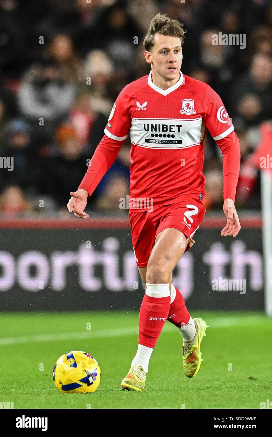 Callum Brittain of Middlesbrough FC during the Sky Bet Championship ...